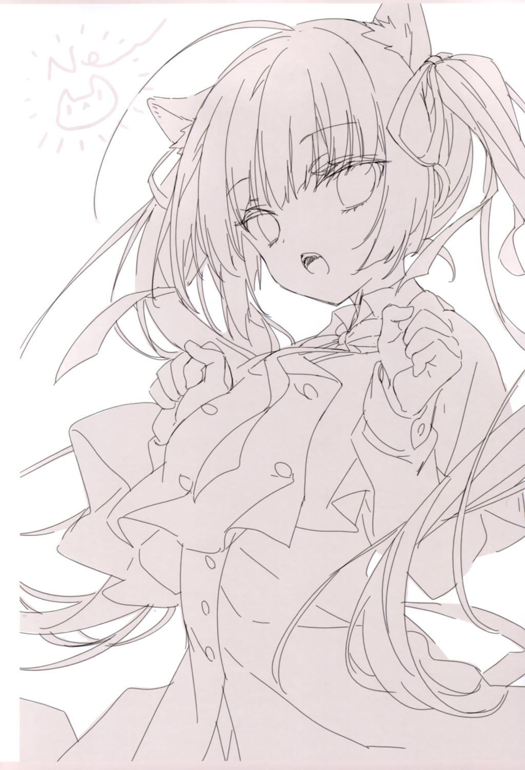 makura necotoxin inugami kira sakura no toki honma misuzu animal ears nekomimi seifuku sketch ...